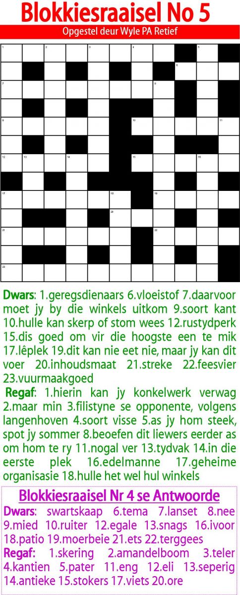 Blokkiesraaisel No 5