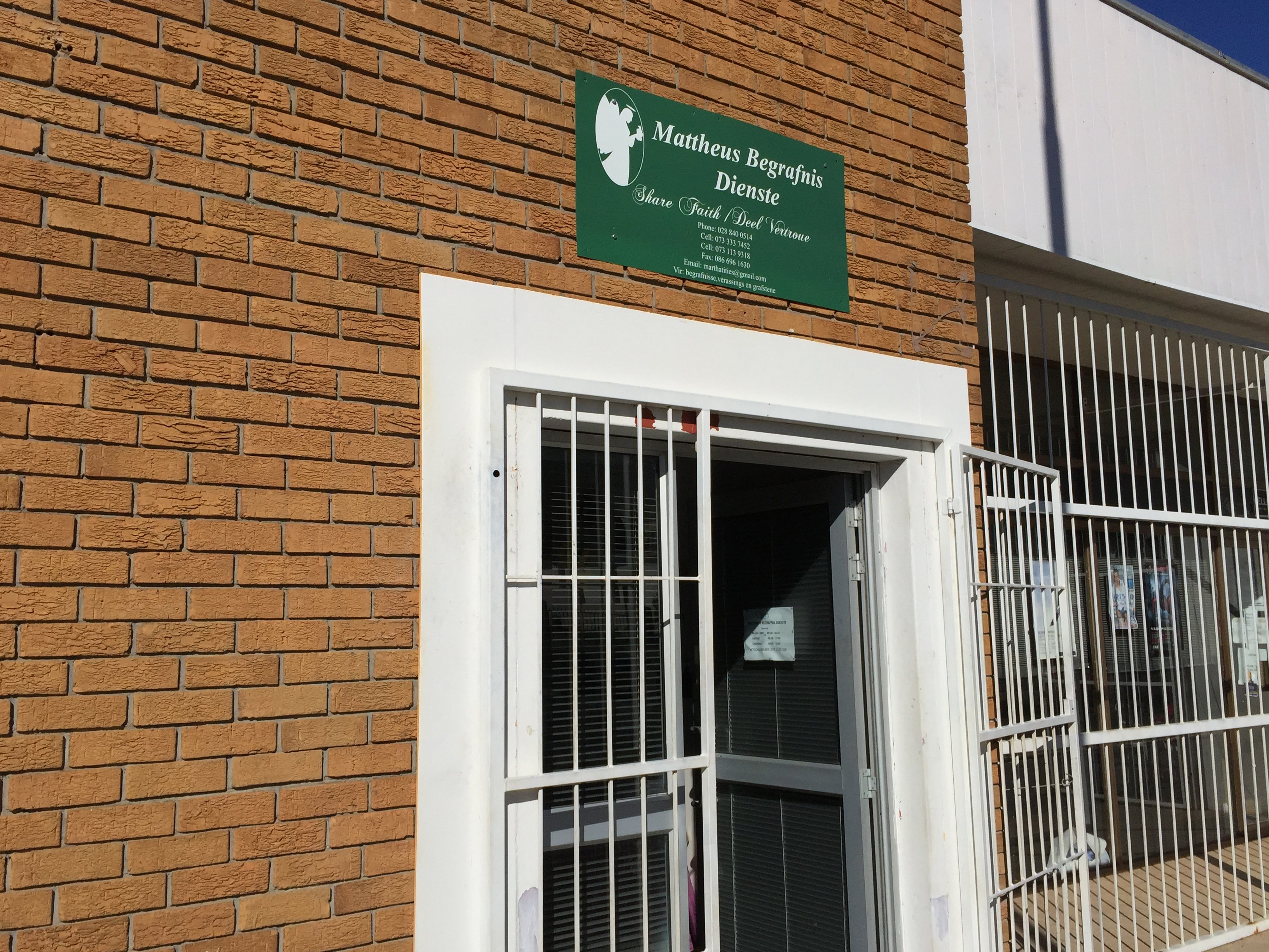 Mattheus Begrafnis Dienste | Xplorio Villiersdorp