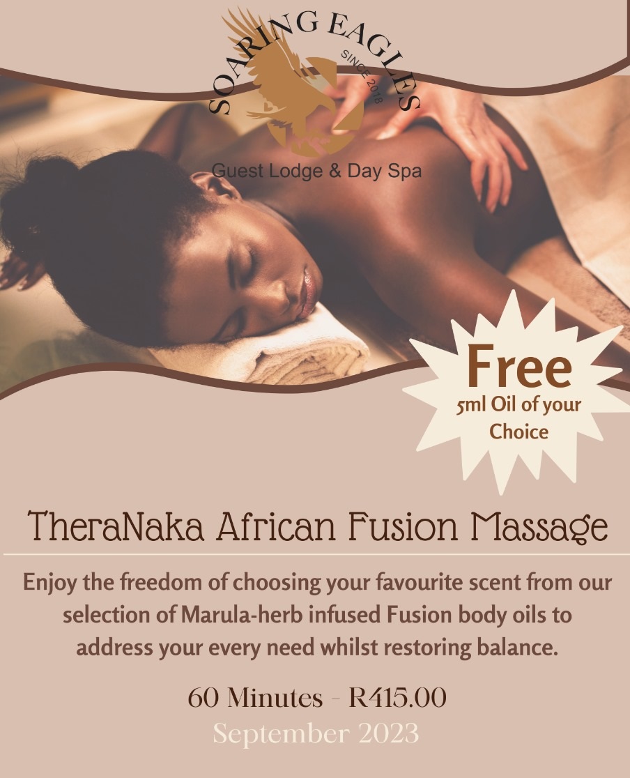 TheraNaka African Fusion Massage Special - Soaring Eagles Guest Lodge ...