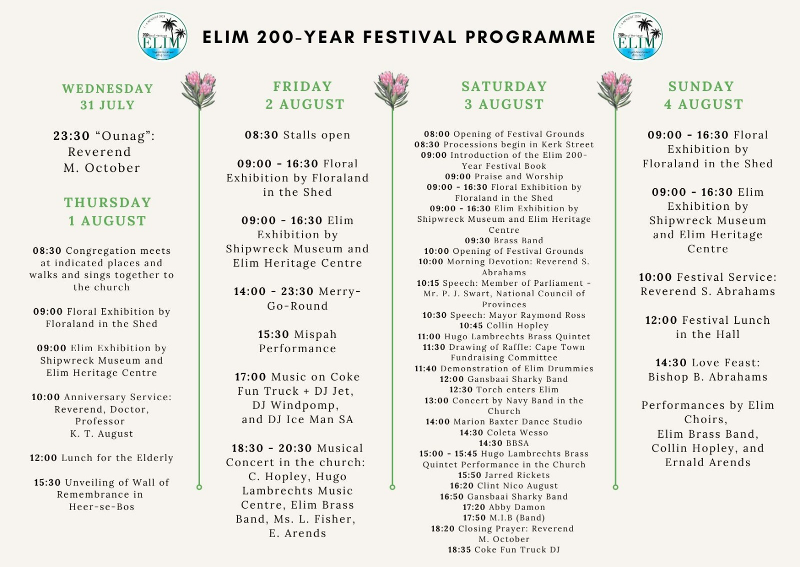 Elim 200 Year Heritage Festival | Xplorio Bredasdorp
