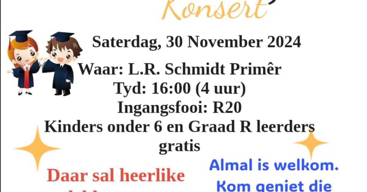 Grade R Graduation and Concert - L.R Schmidt (Mor) Primary School ...