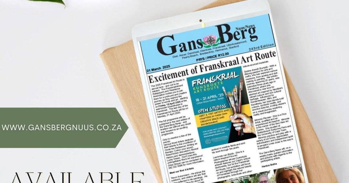 Latest Edition Available Now! - Gans-Berg Nuus / News - Xplorio™ Gansbaai