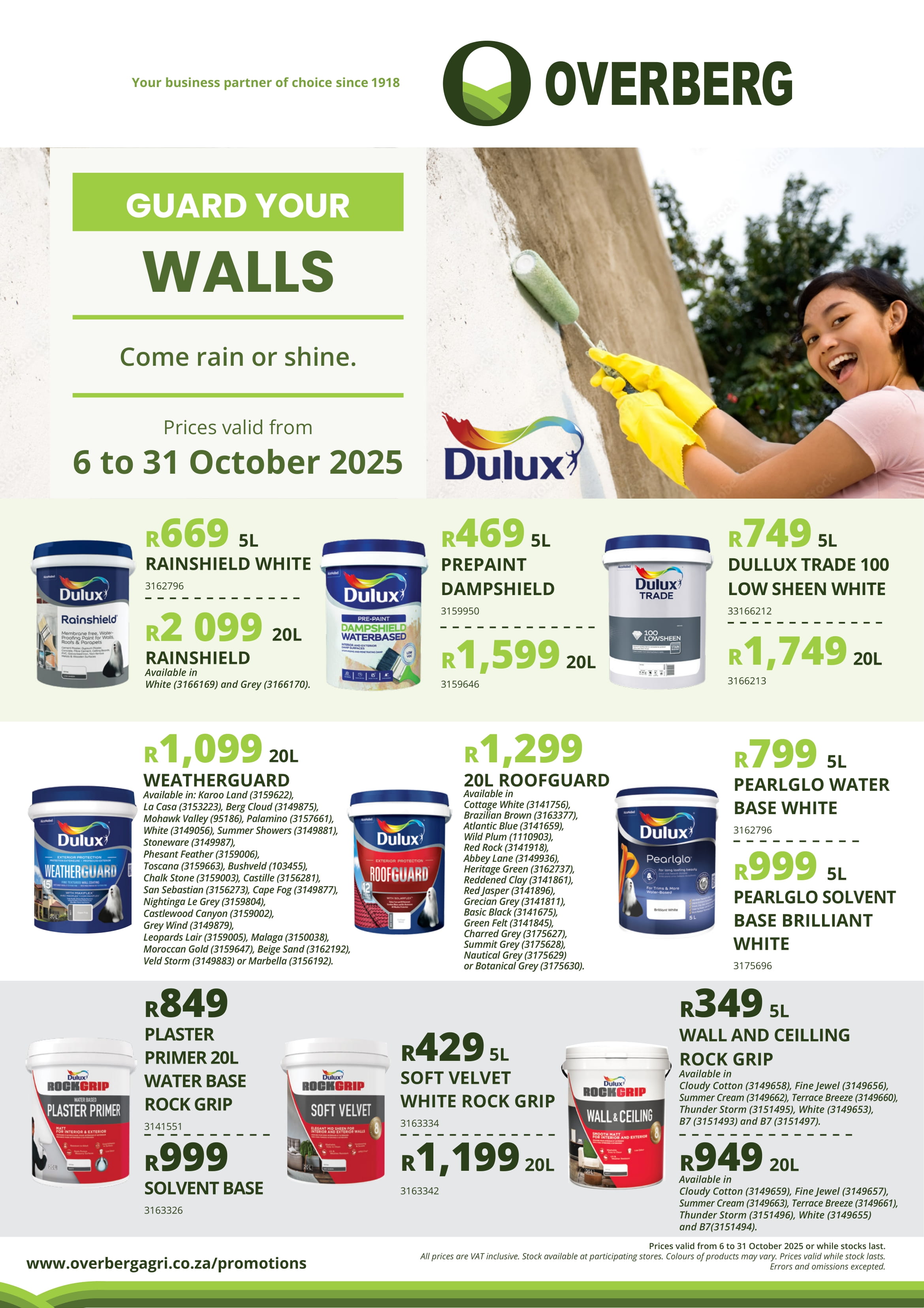 October Dulux Paint Specials - Overberg Agri Bredasdorp - Xplorio™